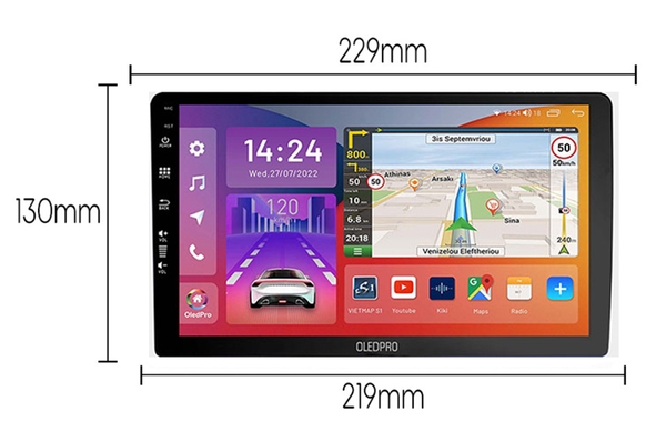 Màn hình android OLed Pro X4S 360 , màn hình android 360 cho ô tô ...