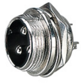 JACK ĐIỆN TRÒN 3 CHÂN ĐỰC - 3 pin connector m16