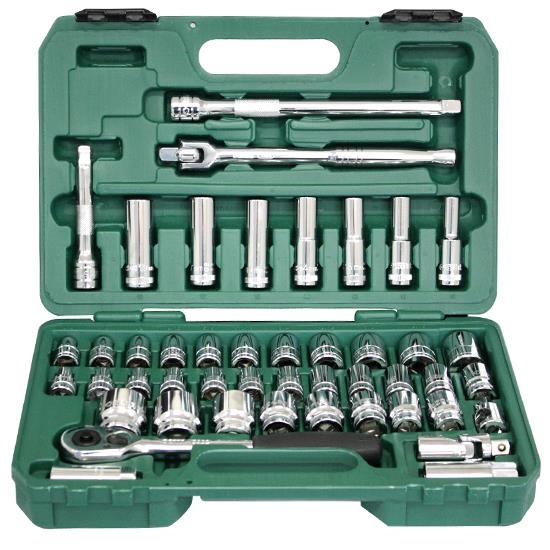 1/2" Bộ đầu tuýp 46 chi tiết hệ Metric & Inch Sata 09006