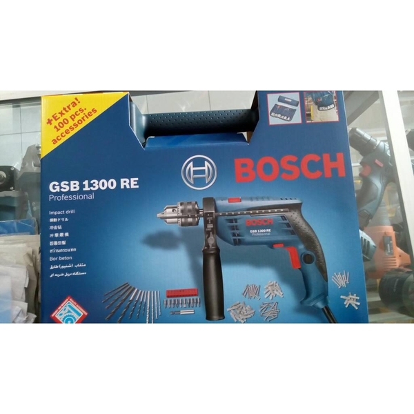 Bộ máy khoan động lực 100 chi tiết Bosch GSB 1300 RE