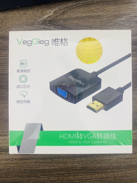 Cáp chuyển đổi HDMI ra VGA 1080 VEGGEIG | ducchinhpc