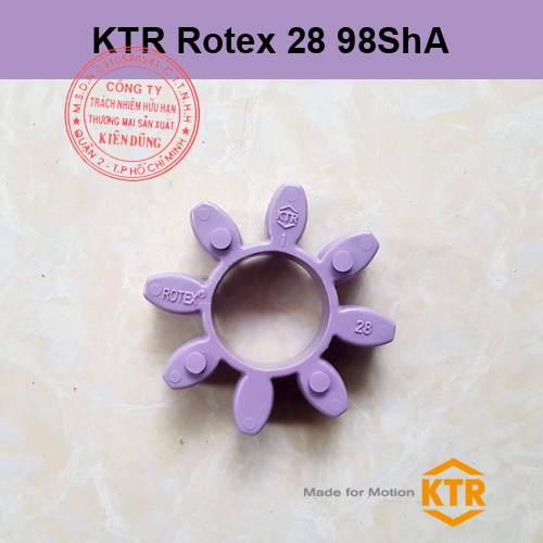 Đệm giảm chấn cho khớp nối KTR Rotex 28 98ShA LILAC | Kiên Dũng (KIDUCO)
