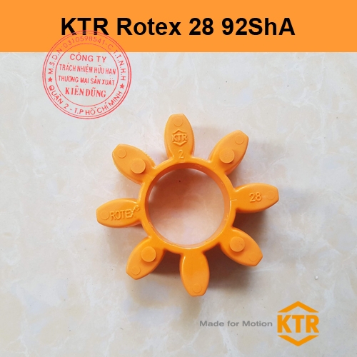 Đệm giảm chấn cho khớp nối KTR Rotex 28 92ShA ORANGE | Kiên Dũng (KIDUCO)