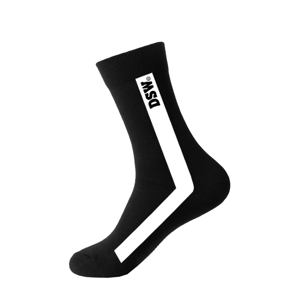 DSW SOCKS STRIPED BLACK DAVIES