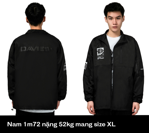 Áo khoác local brand đẹp màu đen Anti Weather Jacket DAVIES