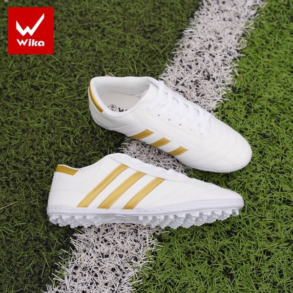 GIÀY TE WIKA 3 SỌC TRẮNG SỌC VÀNG Bóng đá Phủi