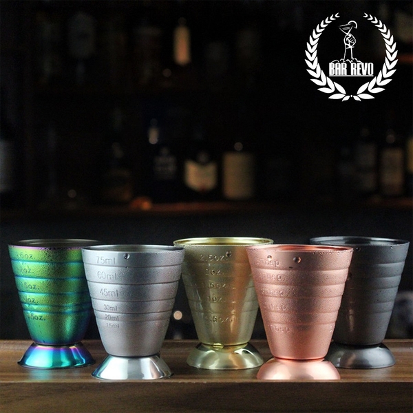 JG0063 - Mirror Multi Level Jigger Gold 75ml barrevo.com