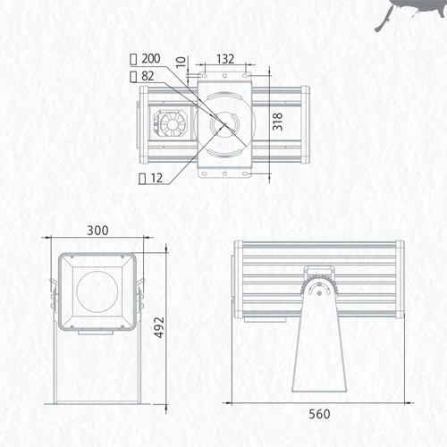 Đèn chiếu logo ngoài trời 250w có dmx LCC-LG250W bao gồm 5 logo CÔNG TY ...