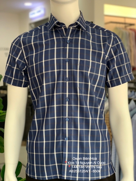 ÁO SƠ MI NGẮN TAY AB255125NT