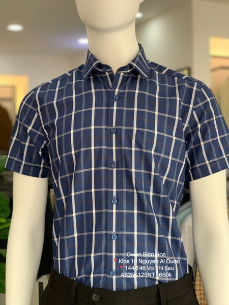 ÁO SƠ MI NGẮN TAY AB255125NT