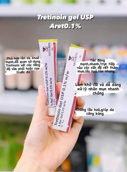 Tretinoin Ngừa Mụn Và Chống Lão Hóa Gel USP Aret 0.1% Menarini ...