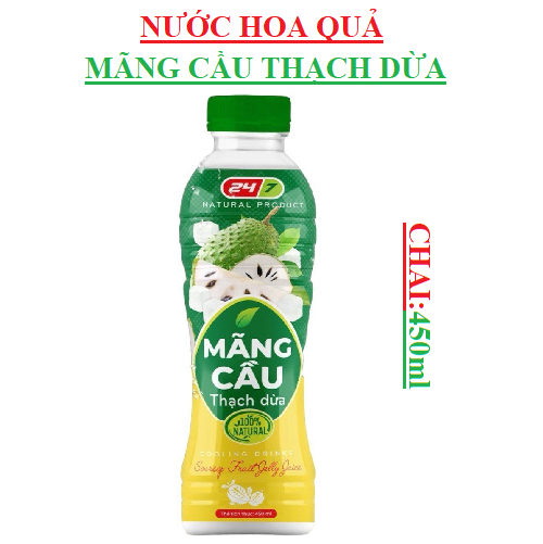 Nước hoa quả có thạch 247 chai 450ml | Azmart.vn