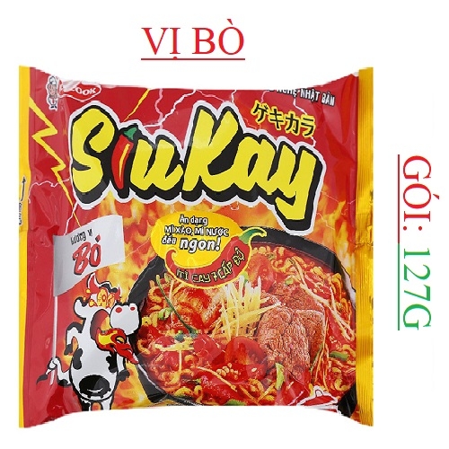 Mì Siu Cay gói 127g vị bò, vị hải sản | Azmart.vn
