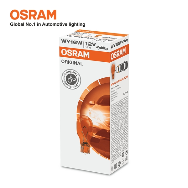 Bóng đèn chân ghim trung 1 tim OSRAM ORIGINAL WY16W 12v 16w màu vàng