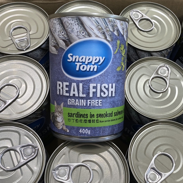 Pate lon 400g Snappy Tom Real Fish Sardines in Smoked Salmon cá trích ...