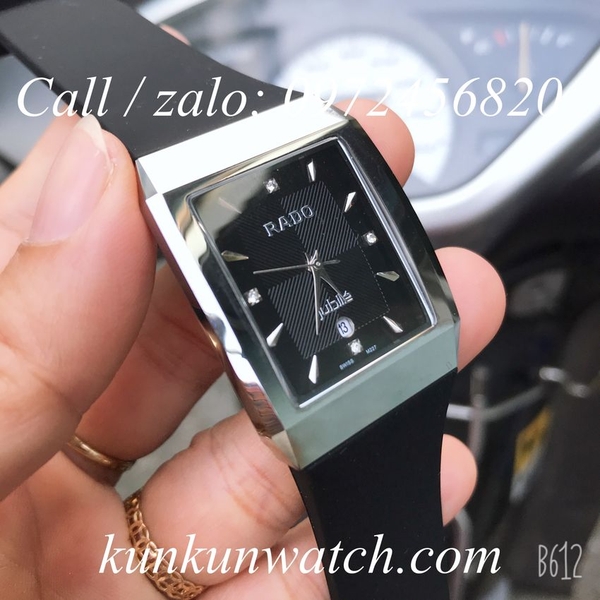 Đồng Hồ Nam Rado Nền Mặt Caro Dây Silicon - 28mm KUNKUN WATCH