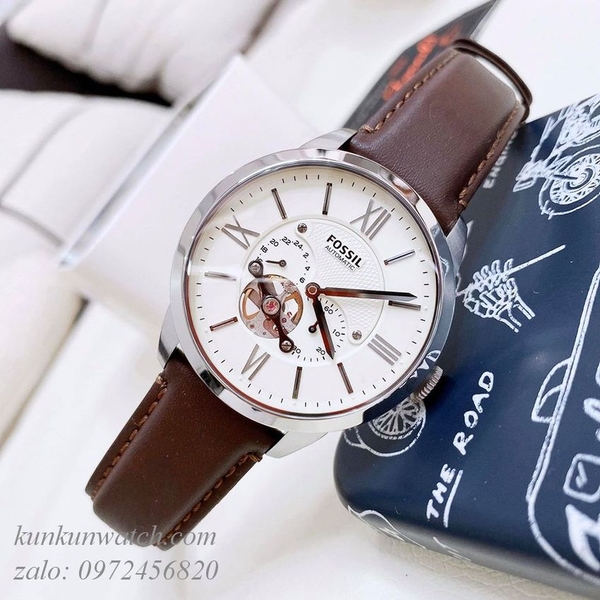 Đồng Hồ Nam Fossil ME3064 Automatic Lộ Cơ Mốc 7 Giờ Dây Da 44mm KUNKUN ...