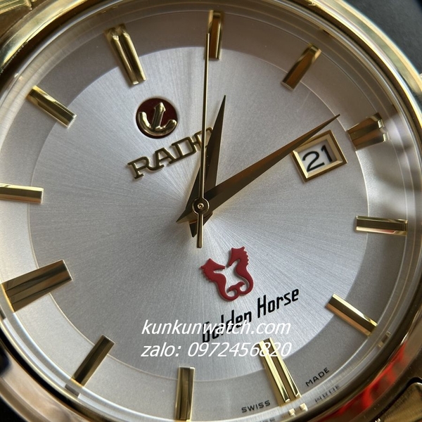 Đồng Hồ Nam Rado Golden Horse Mỏ Neo Gold Mặt Trắng 42mm KUNKUN WATCH