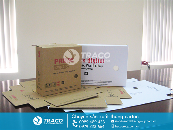 Thùng Carton Đựng Gạch Men Cao Cấp | Sản Xuất Theo Yêu Cầu Traco Group