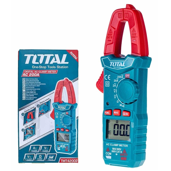 Đồng hồ kềm đo điện ampe AC kỹ thuật số TOTAL TMT42002 - độ chính xác ...