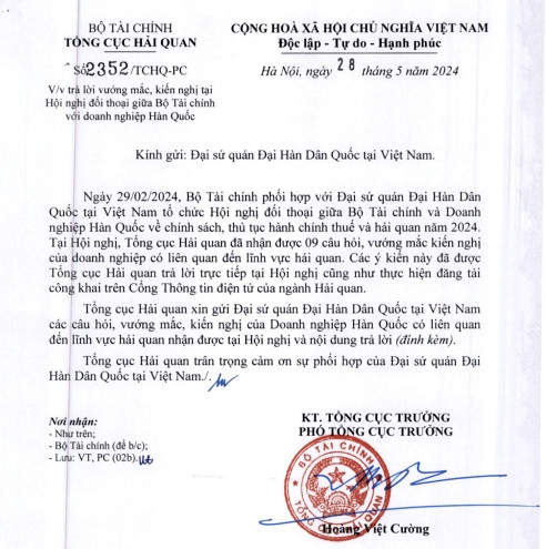 THE MINISTRY OF FINANCE ANSWERS ABOUT ON-SPOT EXPORT AND IMPORT KEN ...