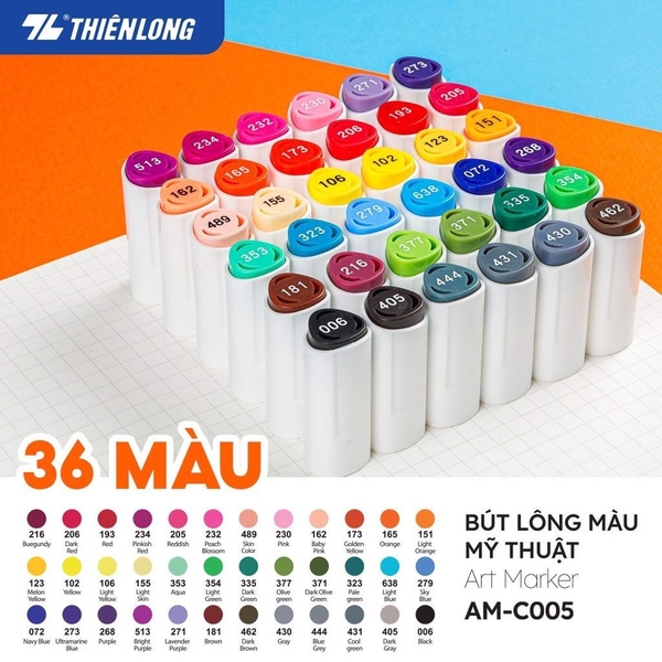 Bút lông màu mỹ thuật TL Colokit AM-C005 / AM-C006