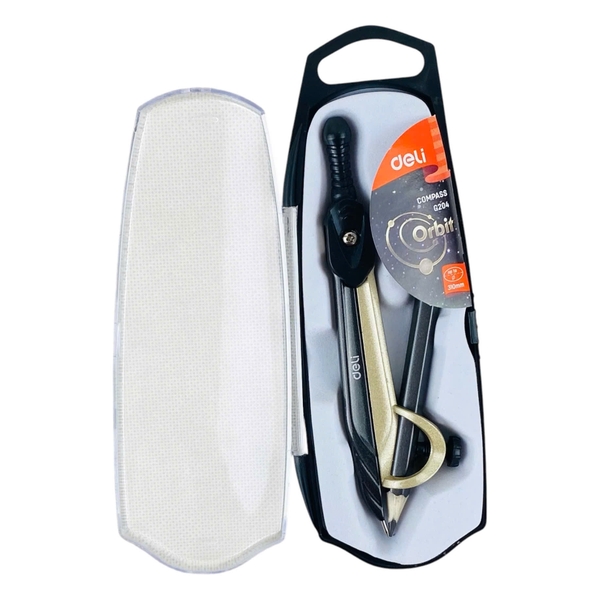 Compa Deli G20402 chì gỗ, compa chì kim, compa, văn phòng phẩm