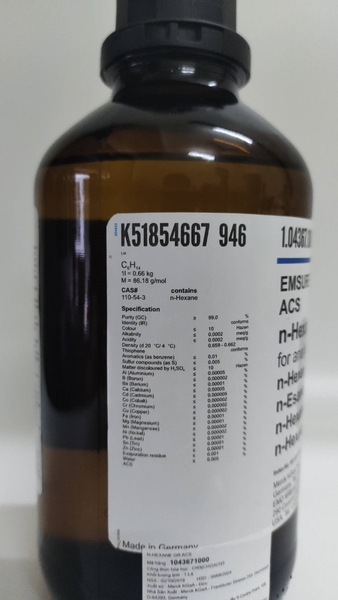 Merck - N-Hexane - CH₃(CH₂)₄CH₃ CÔNG TY TNHH THƯƠNG MẠI HÓA CHẤT VÀ ...