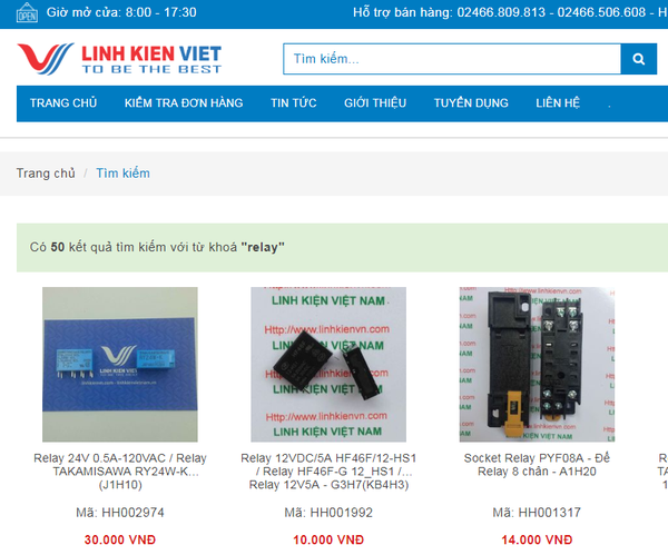 Hướng dẫn tìm kiếm sản phẩm trên web linhkienvietnam.vn | Công ty cổ ...