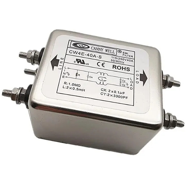 Bộ lọc nguồn EMI 40A CW4E-40A-S / chống nhiễu 1 pha chính hãng CANNY WELL - A7H6 | Công ty cổ ...
