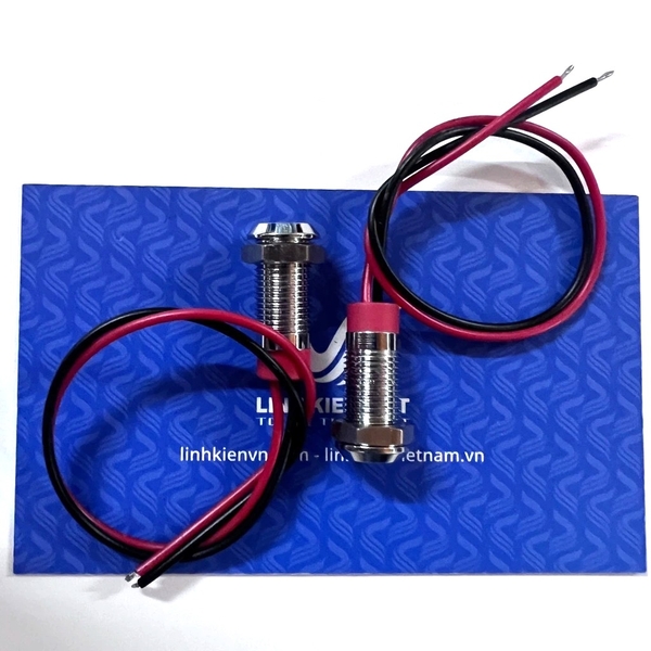 Đèn tủ điện 8mm ADP8 12-24V màu xanh lá / led vỏ kim loại XD8 - S2H12 ...