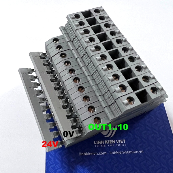 Cầu đấu cảm biến 3 tầng DIKD1.5 UK 0.2-2.5mm cài ray / sensor terminal ...