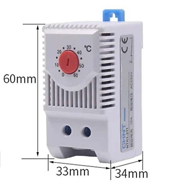 Rơ le nhiệt tủ điện NTK1-211 60 độ 220V 1NC / chính hãng Chint / thay thế relay JWT6011R - J3H23 ...