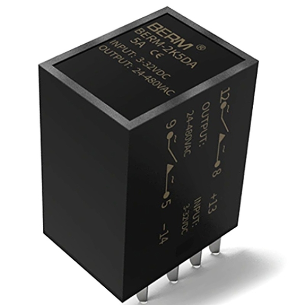 Rơ le bán dẫn DC-AC cách ly BERM 2K5DA 2NO / SSR opto triac thay MY2N ...