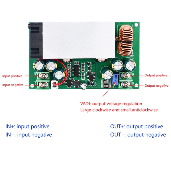 Mạch hạ áp DC-DC 600W 25A 12-75V / module buck input 12-75V output 2.5 ...