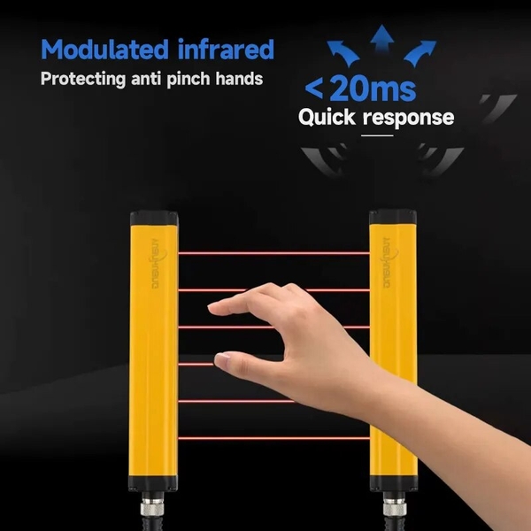 Cảm biến vùng YHKJ YH8-40 24V NPN NC / CKC08 Safety Sensor khoảng cách ...