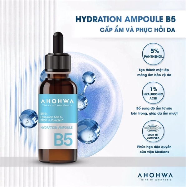 Tinh chất Serum Ahohwa Hydration Ampoule B5 30ml Kovi Beauty Center
