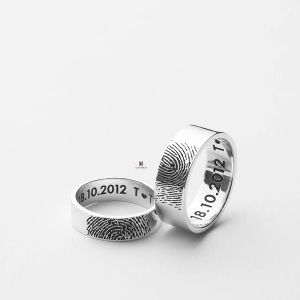 FINGER PRINT COUPLE RING