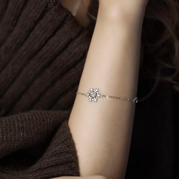 BRA BIG SNOWFLAKE OPAL STONE AND DOUBLE SMALL SNOWFLAKE GEM