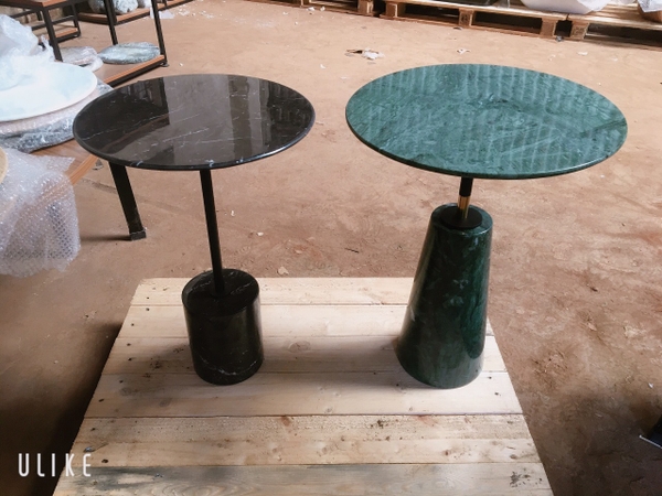 MARBLE SIDE TABLE - CYLINDER SHAPED BASE - T7 - PINK MARBLE VIETNAM ...