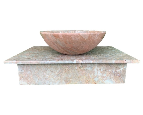 NATURAL STONE LAVABO TABLE - ITALY PINK MARBLE - T07 VIETNAM STONE ...