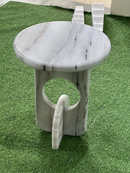 REAL MARBLE - SIDE TABLE - EXNW16 - GRAY VIETNAM STONE IMPORT EXPORT ...
