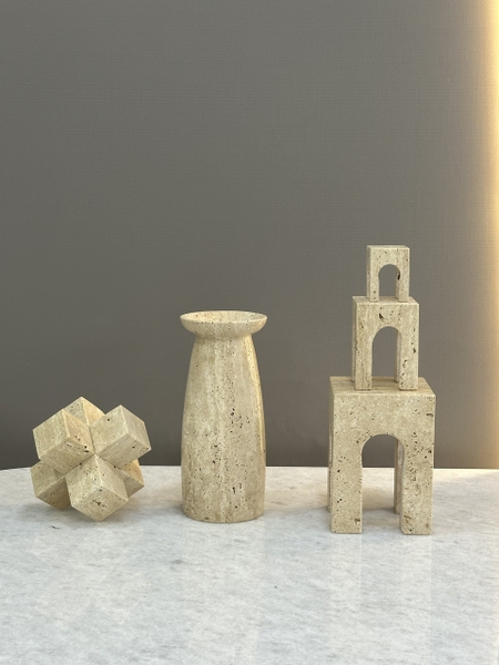 TRAVERTINE - MINI VASE - EXMS08 - TRAVERTINE VIETNAM STONE IMPORT ...