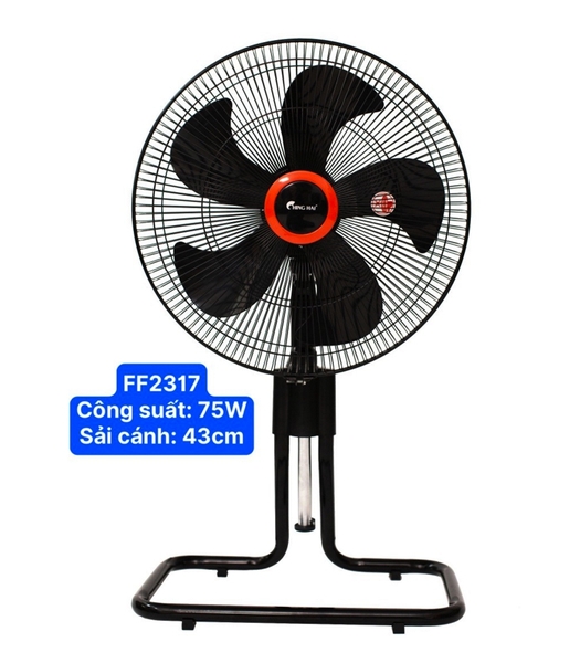 Quạt Sàn Công Nghiệp Ching Hai FF2317 5 cánh đen 43cm 75W | Gia dụng ...
