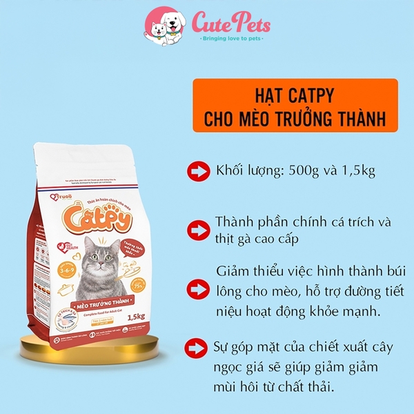 Hạt cho mèo Catpy 500g thức ăn hoàn chỉnh cho mèo - Cutepets Cutepets ...