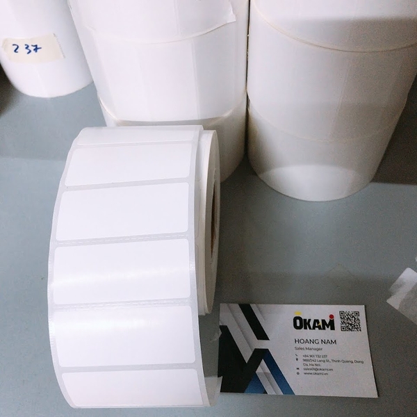 Decal PVC kích thước 60mm x18mm dài 100m