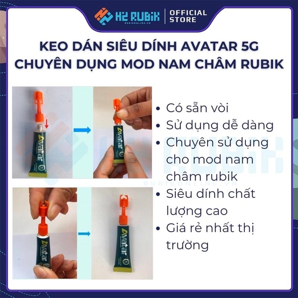 Keo siêu dính Avatar 5g chuyên dán nam châm (1 tuýp 5g) H2 Rubik Shop
