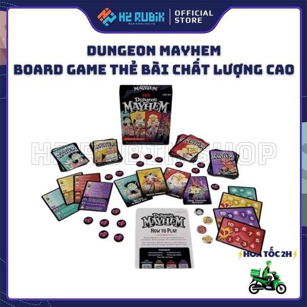 Dungeon Mayhem Board Game D&D thẻ bài chất lượng cao H2 Rubik Shop