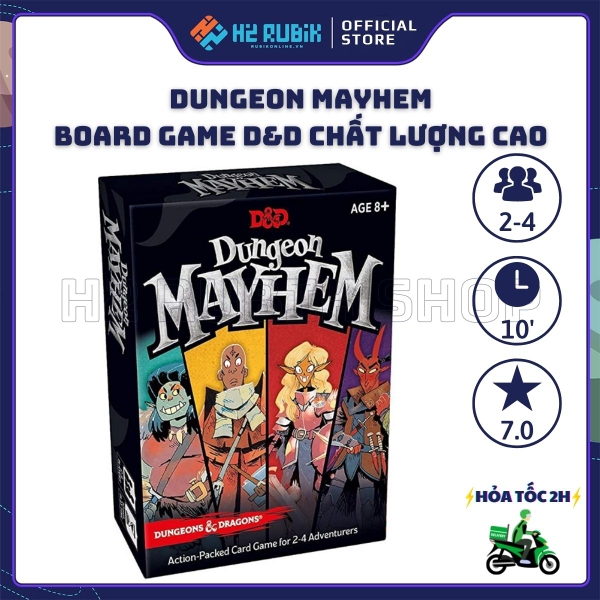 Dungeon Mayhem Board Game D&D thẻ bài chất lượng cao H2 Rubik Shop