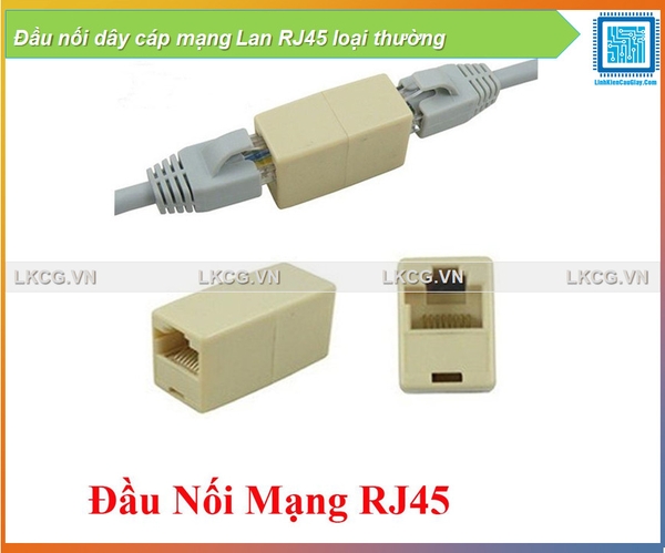 Đầu nối dây cáp mạng Lan RJ45 loại thường Linh kiện Cầu Giấy